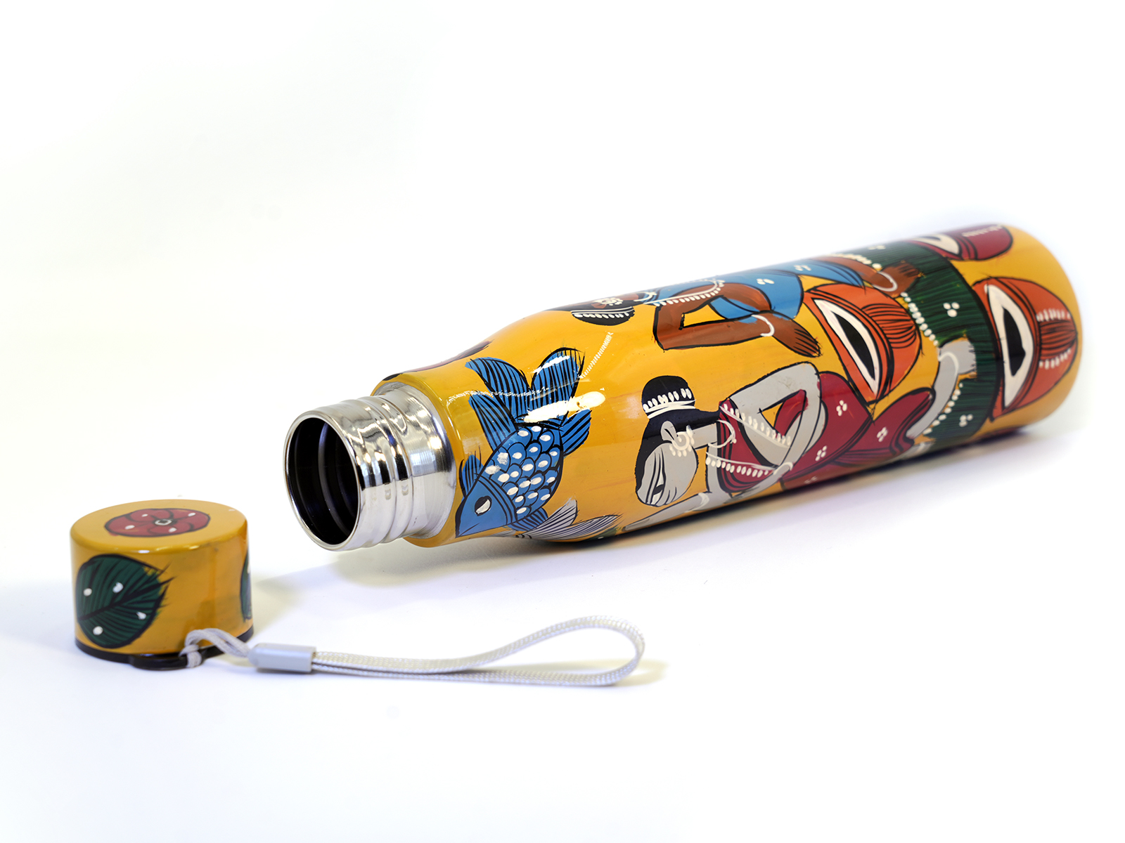 Pattachitra Steel Bottle - Rural Beads